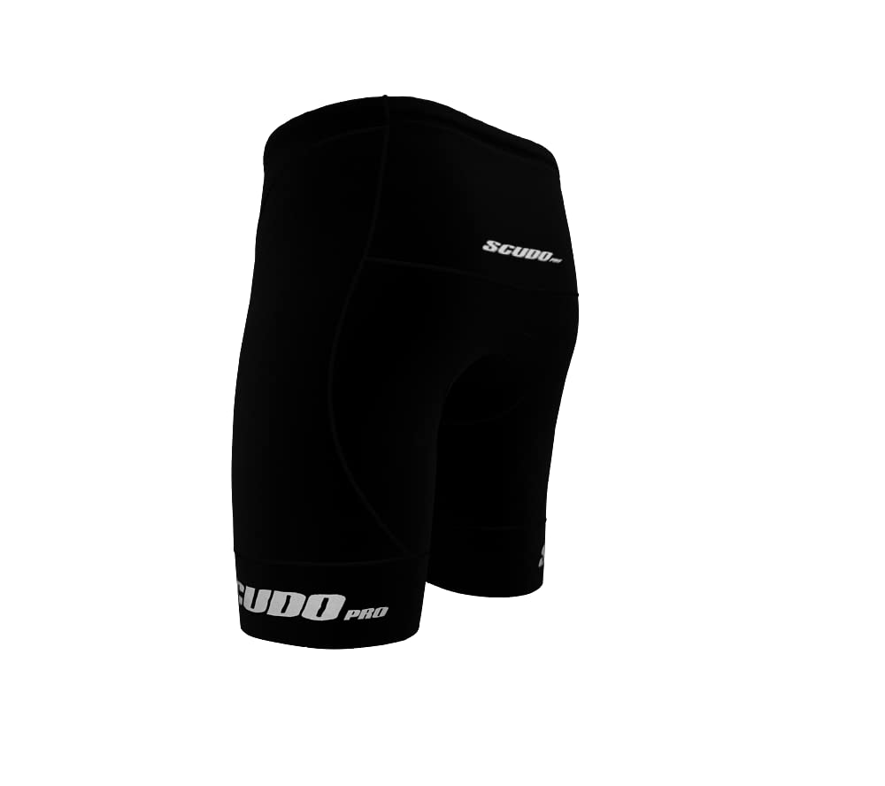 ScudoPro Pro Compression Cycling Short Band Black for Men (X-Large)