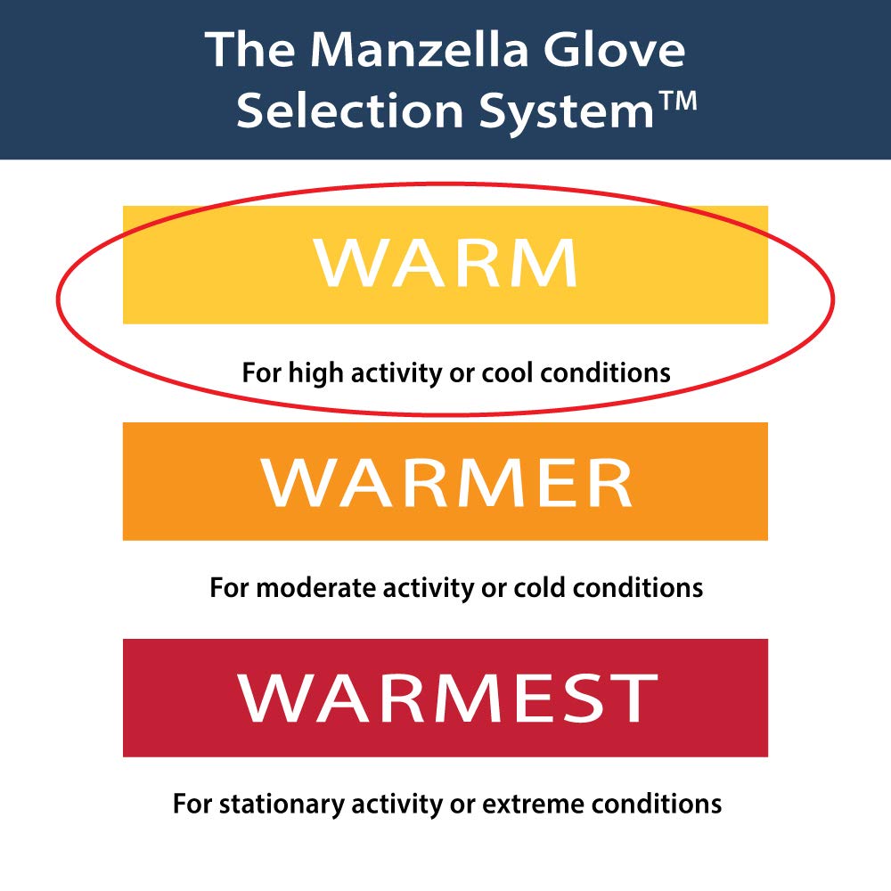 Manzella Mens Ranger Lightweight Fleece Cold Weather Form-fitting Hunting Gloves