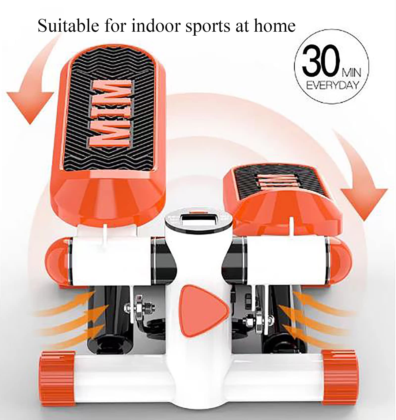 USBBAG Fitness Exercise Stepping Machine, Portable Mini Stair Stepper for Home with LCD Monitor,Portable Stair Stepper for Exercise (A)