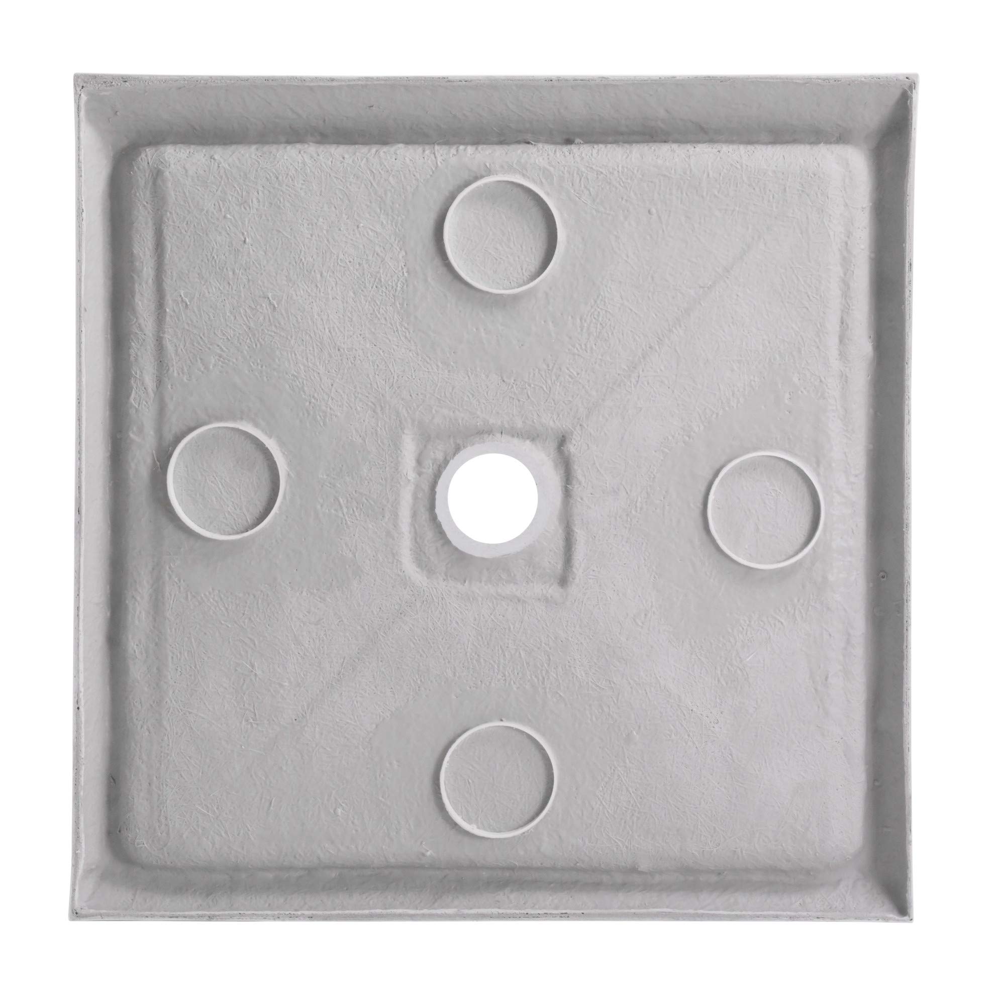Miseno MSP-3232C 32" x 32" Shower Base with Single Threshold and Center Drain - White