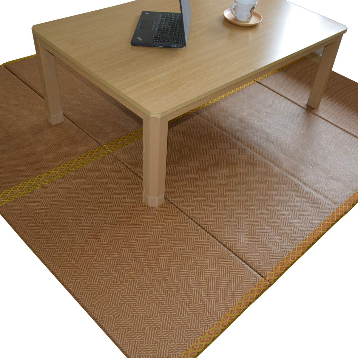 MustMat Japanese Floor Mattress Foldable Tatami Mat Rattan Twin Folding Mattress Firm Tatami Bed Portable 35.4"x78.7"x1.2"