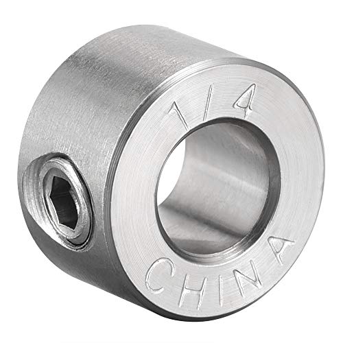 uxcell Drill Stop 1/4" I.D. Stainless Steel for Set Screws Chuck Woodworking Drill Bits Depth Holder 4Pcs