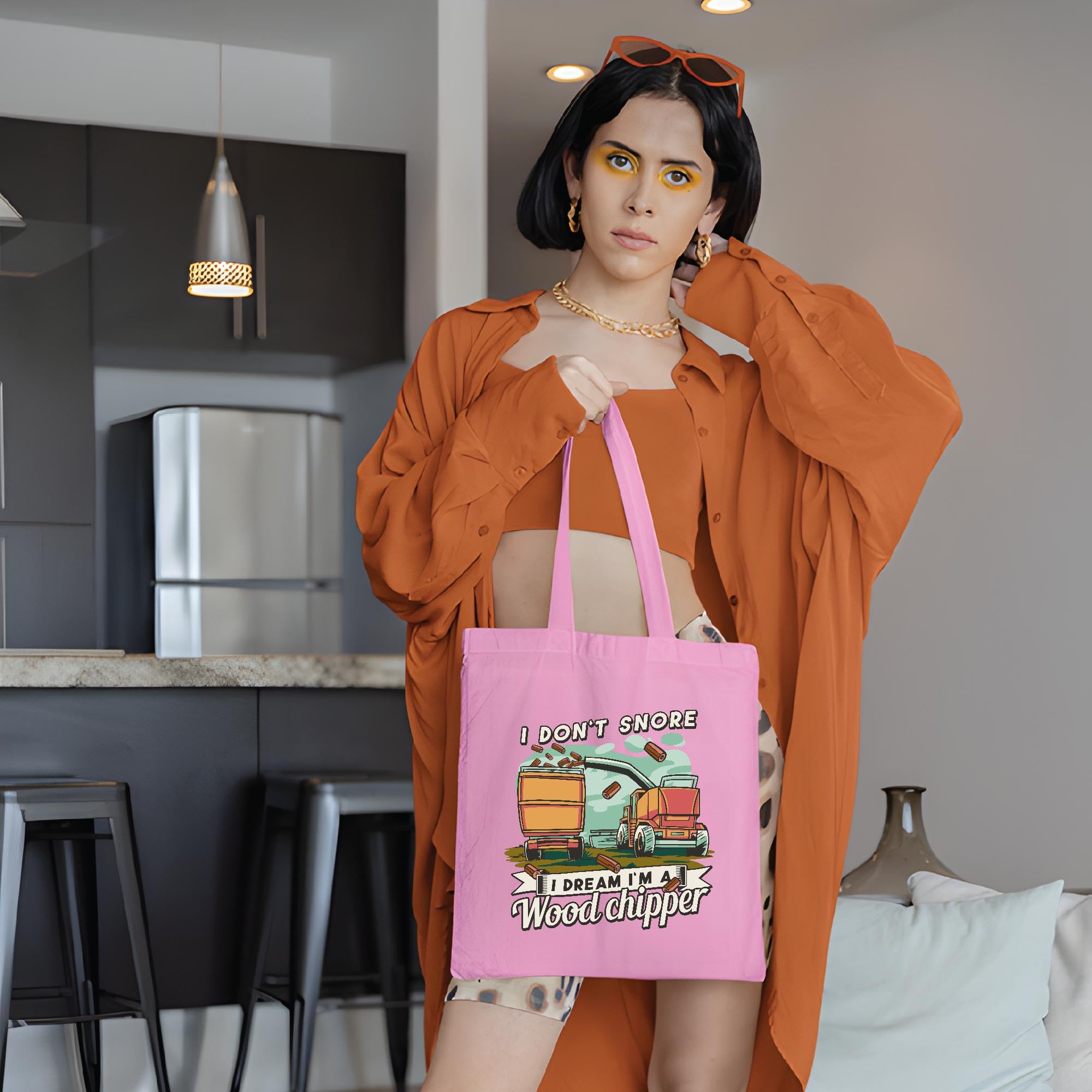 Men Wood Chipper Inspired Gift The perfect gift for DIY enthusiasts and tools lovers Natural White Multicolor Canvas Tote Bag