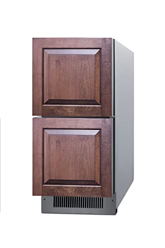Summit Appliance ADRD15 15" Wide 2-Drawer All-Refrigerator, ADA Compliant, Panel-ready Drawer Fronts, Interior Lighting, Digital Display, Digital thermostat, No-frost Operation, 2.8 cu.ft Capacity