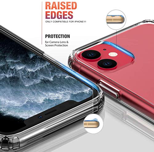 Mkeke Compatible for iPhone 11 Case, Clear Shock Absorption Bumpers Cases for 6.1 Inch