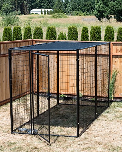 Lucky Dog Modular Box Kennel w/Roof and Cover (6'H x 10'L x 5'W); 207 lbs