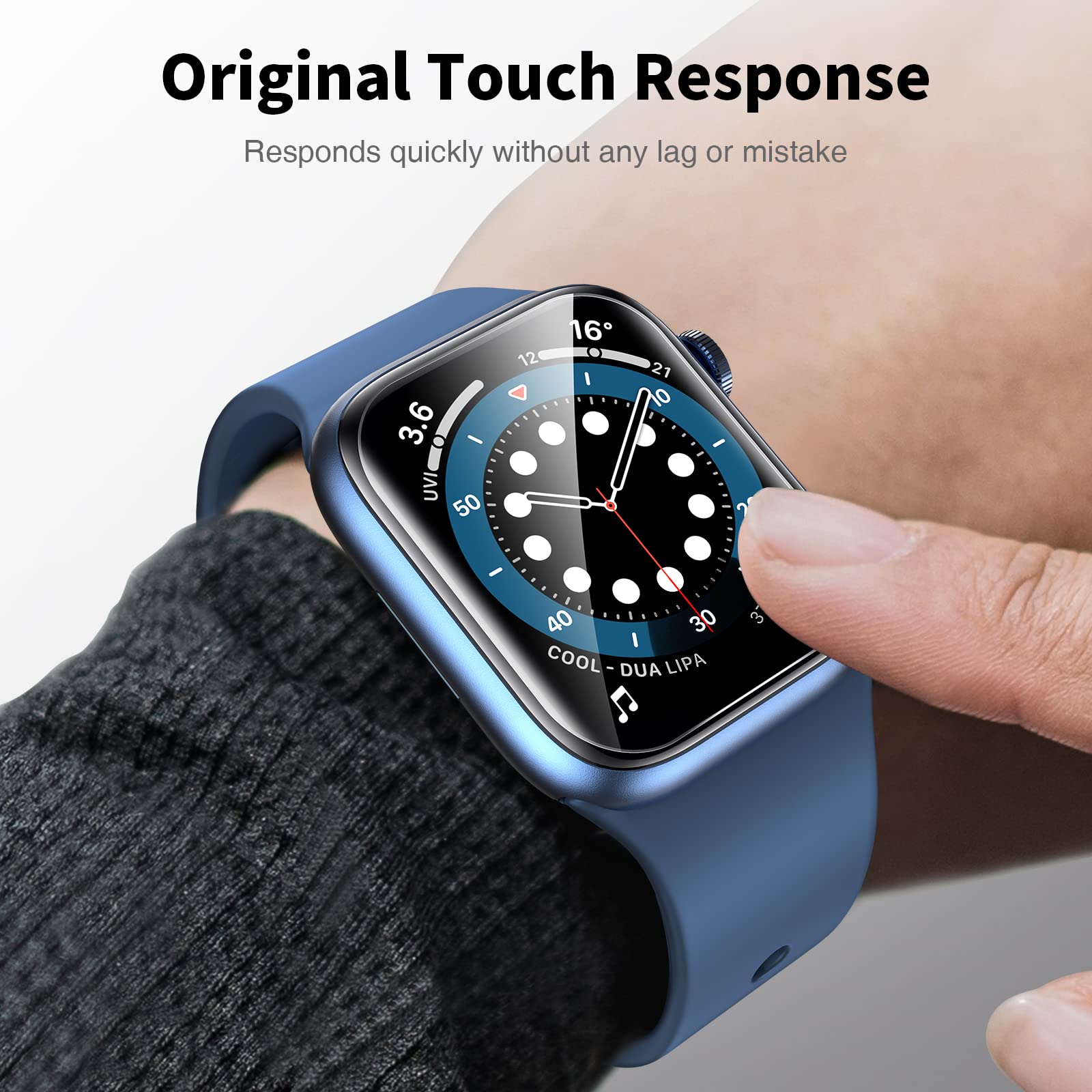 LK 8 Pack Apple Watch Series 7/8 45mm Screen Protector Screen Protector Compatible with Apple Watch Series 7/8 45mm, High Definition, Bubble Free, Clear Flexible TPU Film