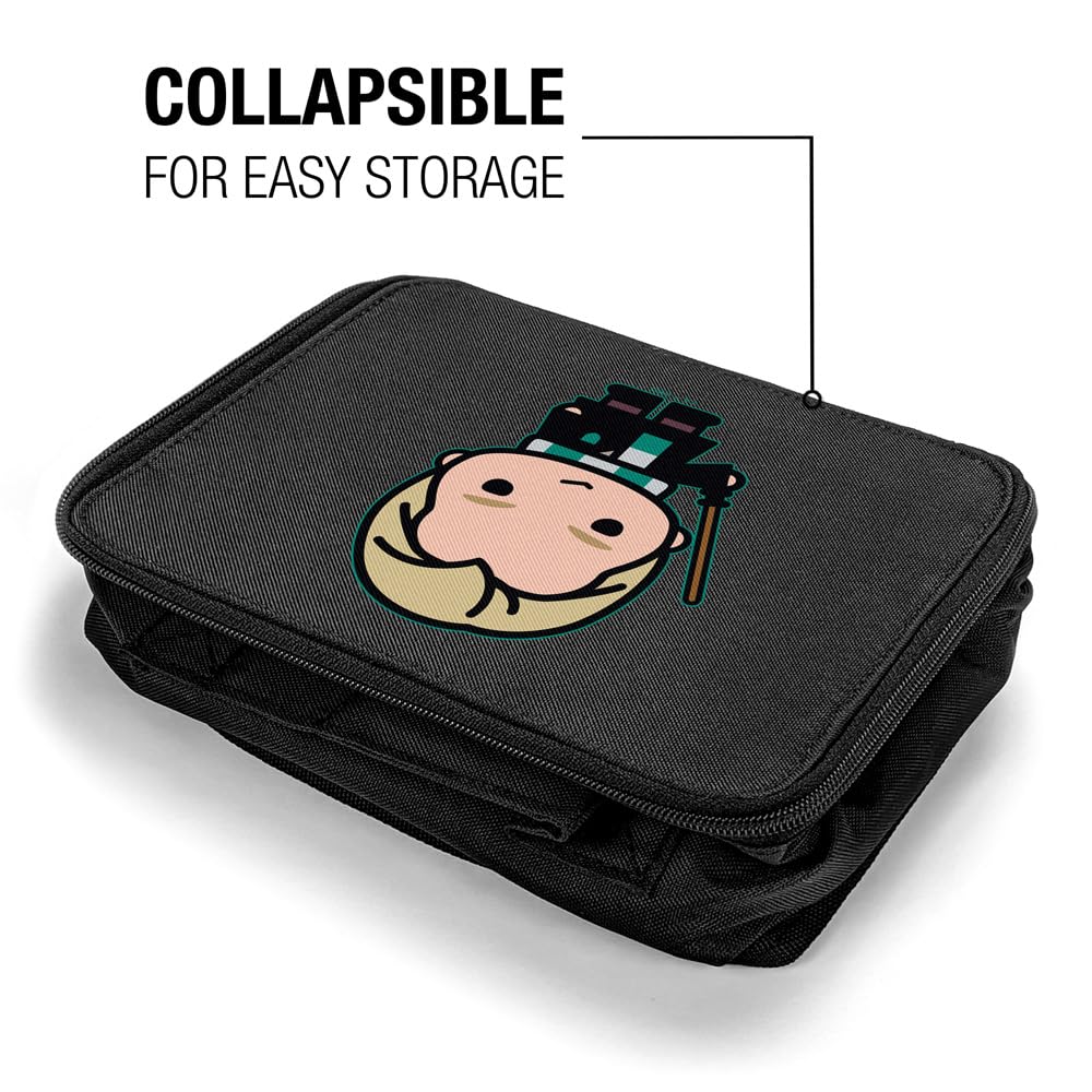 LOGOVISION Harry Potter Draco Cute Chibi Character Insulated Soft Sided Lunch Box - Reusable Lunch Bag For School Office Work, BPA Free