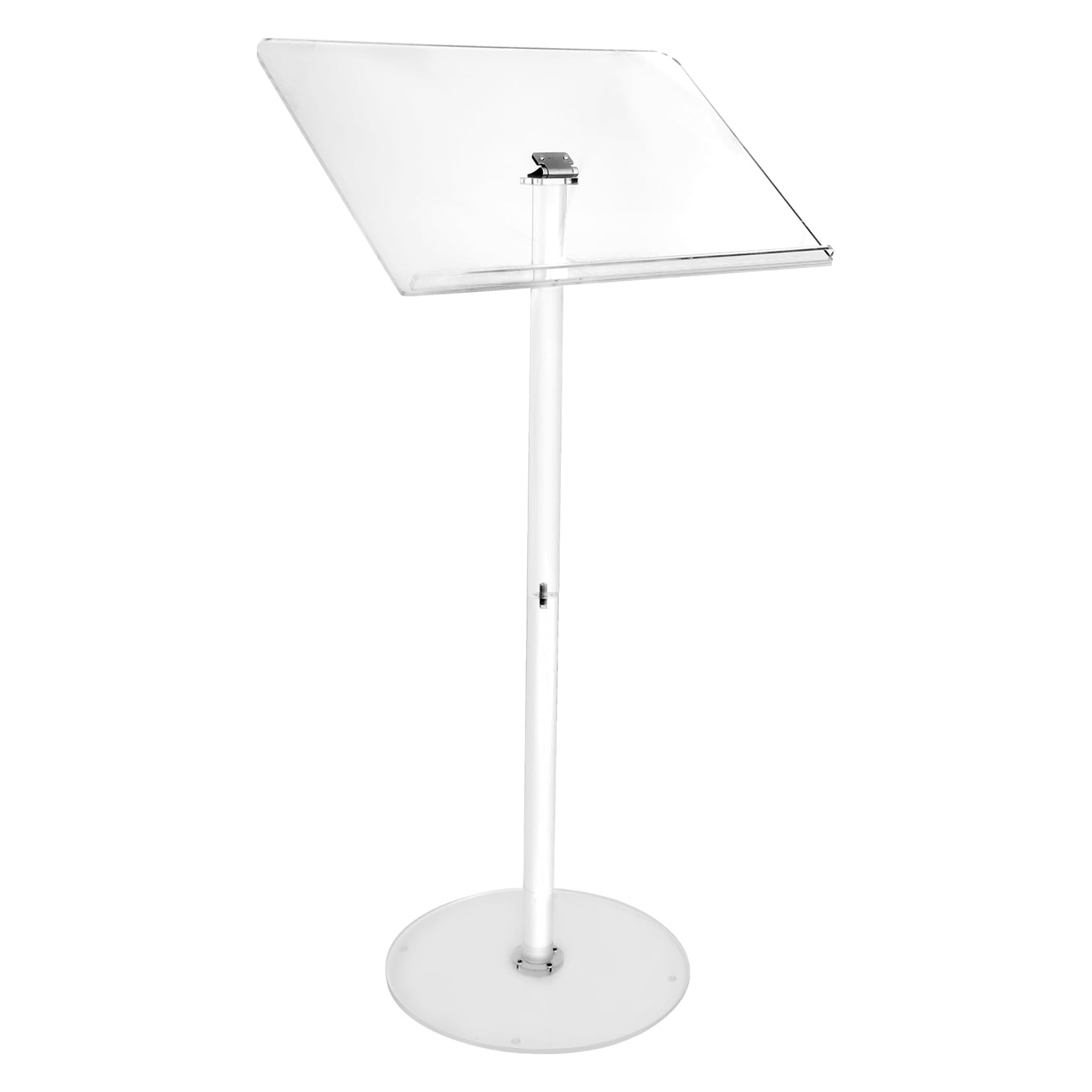 Pulaim Acrylic Podium Stand, Pulpits for Churches, Angle Adjustable, 23.6" L x 15.7" W x 43.3" H Lecterns & Podiums, Conference Portable Podium for Classroom, Restaurants, Weddings, Office, Clear