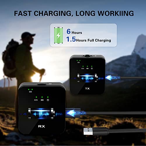 Tamshun Wireless Lavalier Microphone System with Noise-Reducing Mic Adapter, Ideal for Interviews, Vlogging, and YouTube Videos