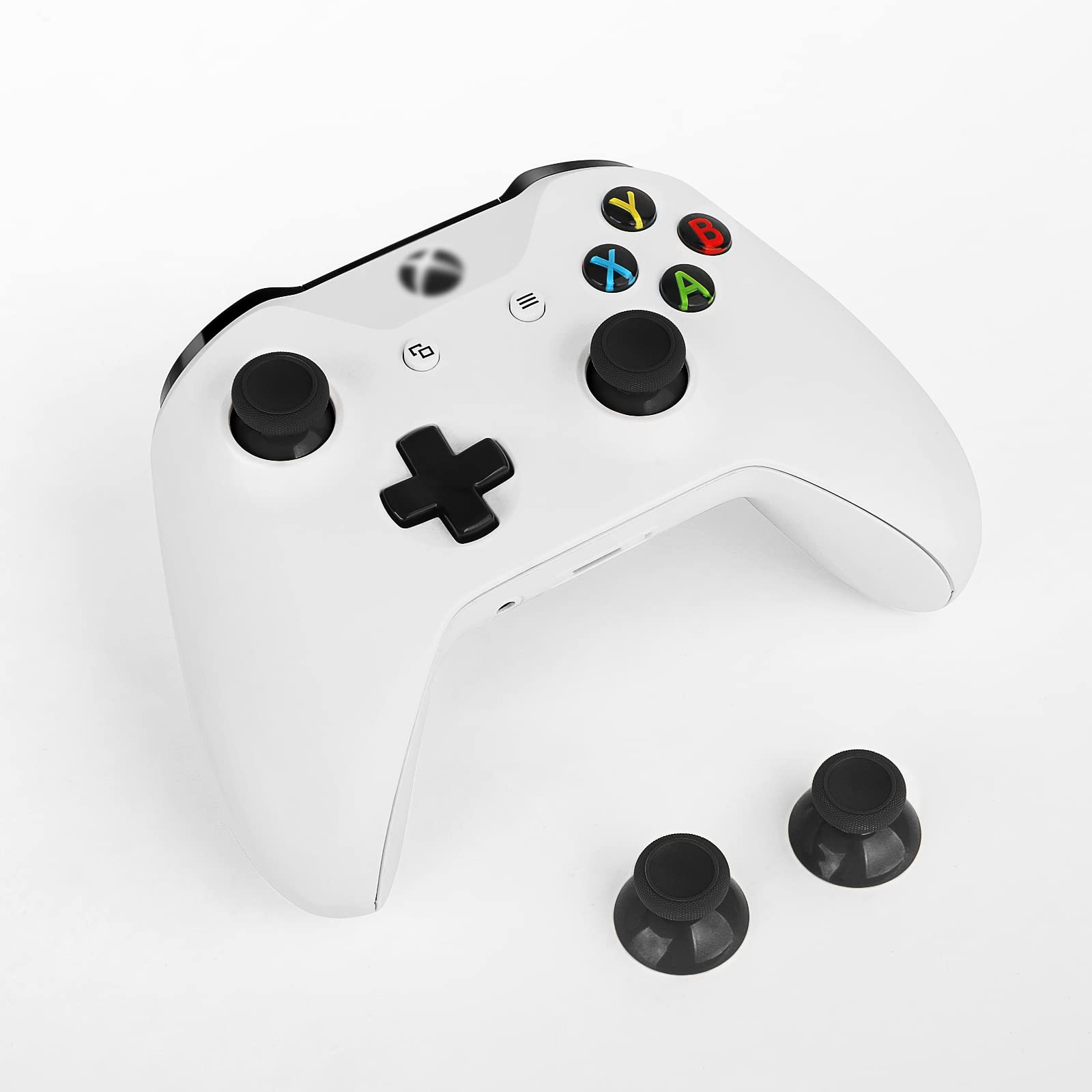 True Rubberized Original Joysticks Replacement for Xbox / PS4 Controller, Thumbsticks for Xbox One, Series X/S Controller (4 Pcs)(Black)