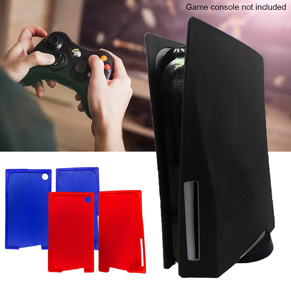 Skin Cover Protector Case Non Slip Smooth Soft Silicone Fit for PS5 Console(Black Disc Edition)