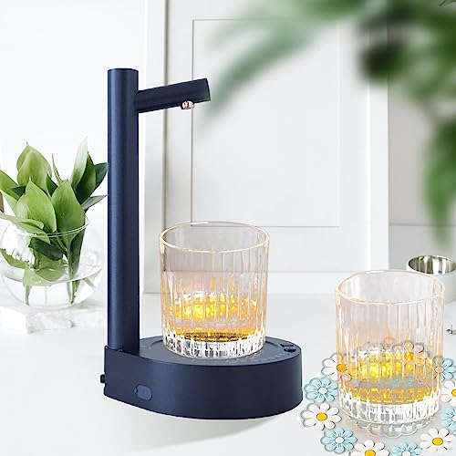 Mlijzard Desktop Water Bottle Dispenser,Automatic Water Jug Dispenser for 5 Gallon &Universal Bottles with 7 Level Quantitative USB Charging&Coaster,Suitable for Home/Office/Outdoor/Camping