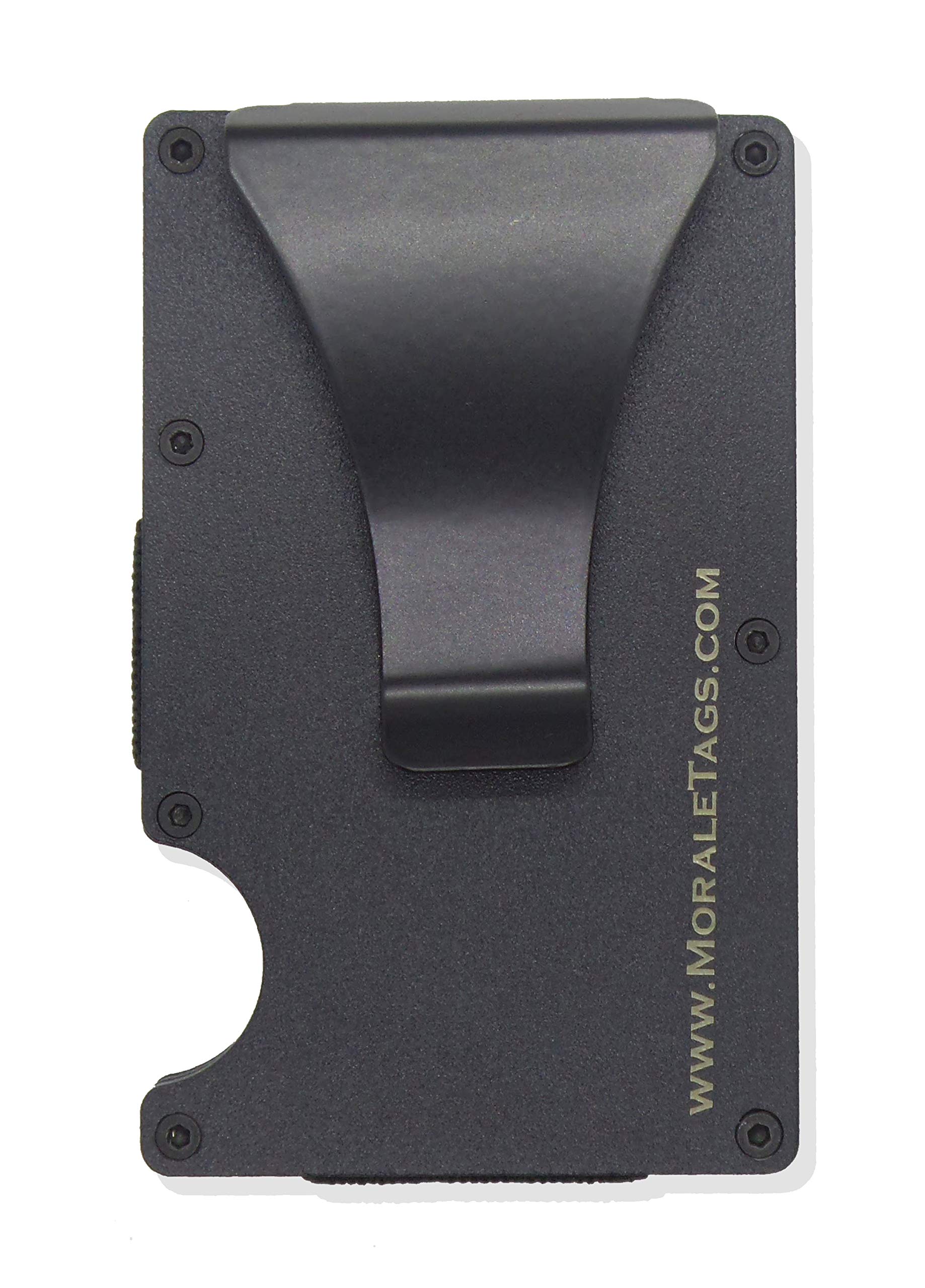 Mandalorian Engraved Metal RFID Blocking Tactical Minimalist Wallet w/Money Clip