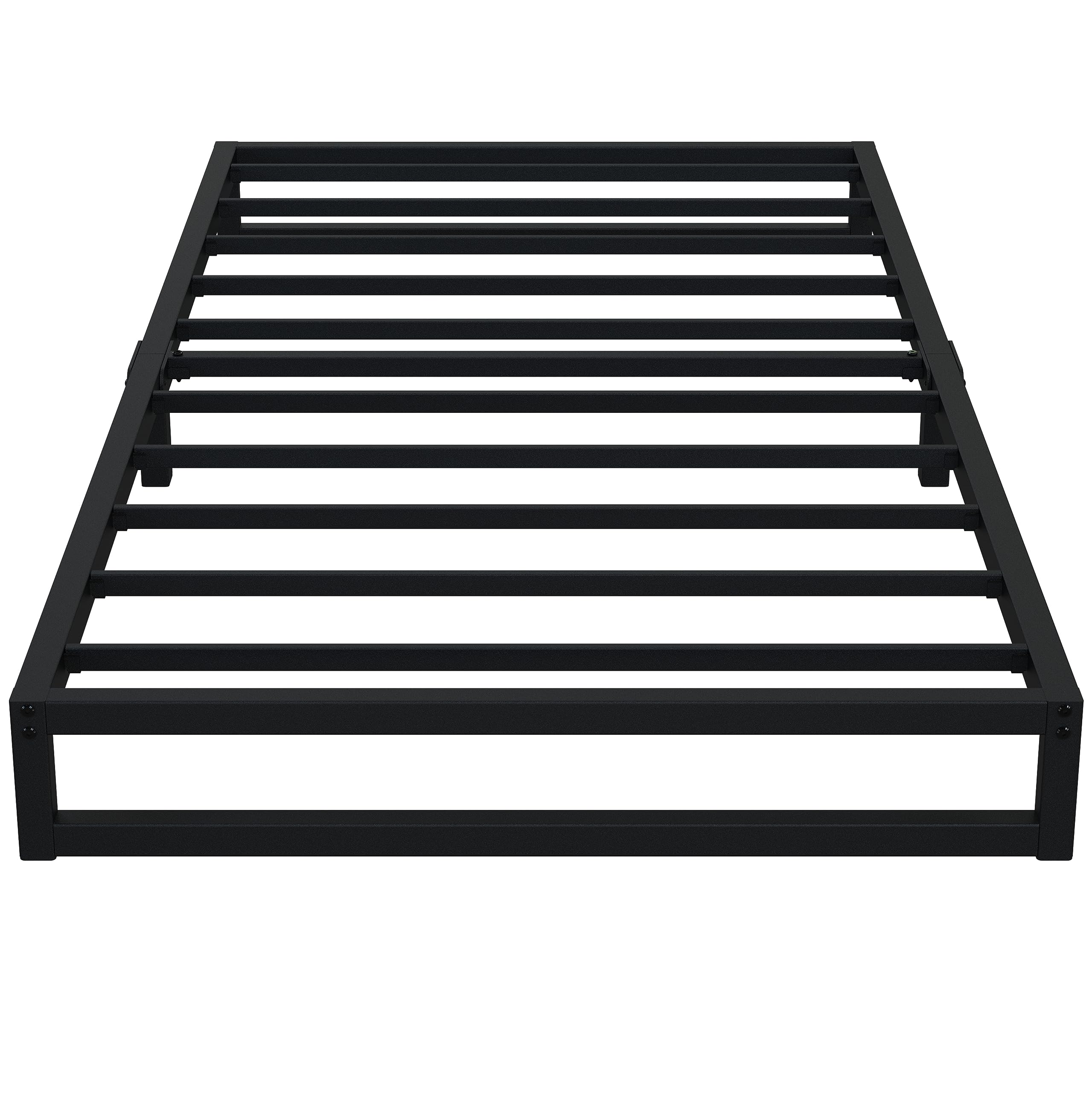 Lutown-Teen 6 Inch Twin XL Bed Frames Heavy Duty Sturdy Metal Platform Bed Frame No Box Spring Needed, Noise Free, Easy Assembly, Black