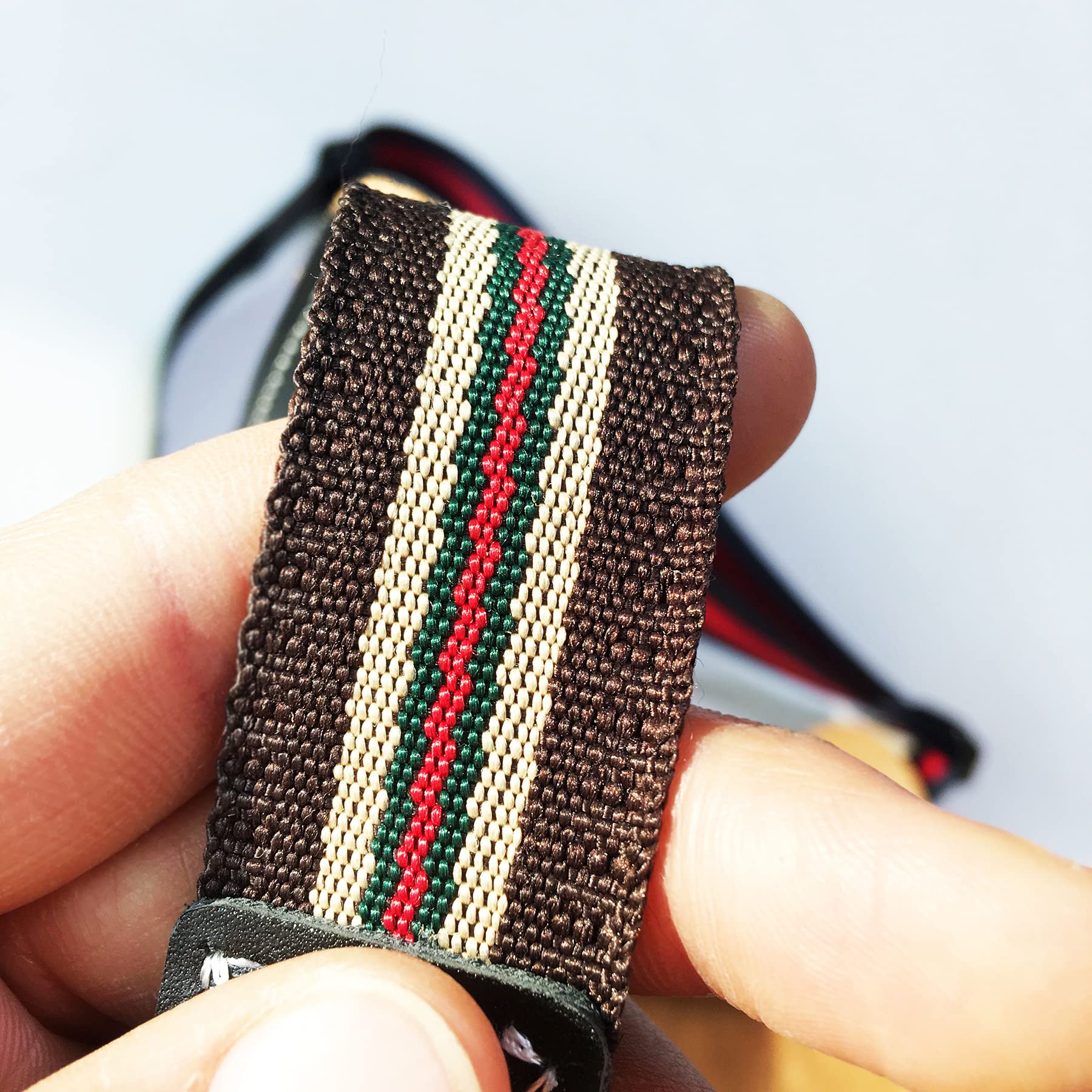 RAUYIVANY Ukulele strap, Leather And Polyester Material,Adjustable Double J Hooks Clip on Ukulele Shoulder Strap,Suitable For Most Ukulele, Small Guitar Accessories
