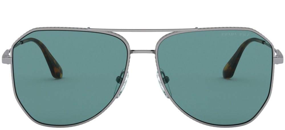 Prada PR 63XS Men's Sunglasses Gunmetal/Polar Green 58