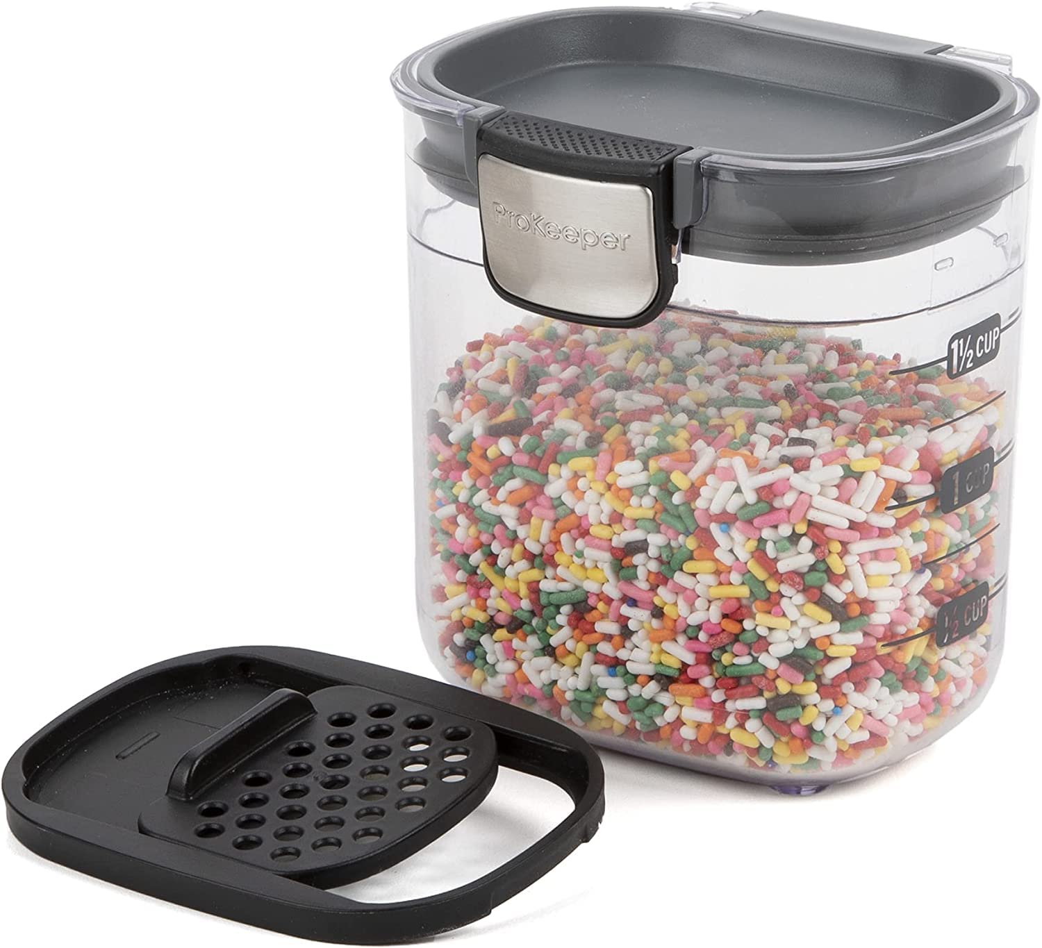 Progressive International PKS-401 1.5 Cup Mini Prokeeper + Airtight Silicone Seal Storage Container Great For Spices & Baking Acessories Set of 2 (PKS-401 (2-pack))