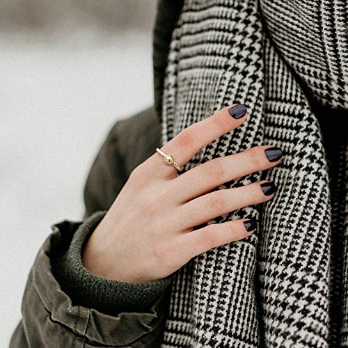 Mytys Stackable Band Rings for Women 18k Gold Plated Cable Design Statement Ring Gift style 11