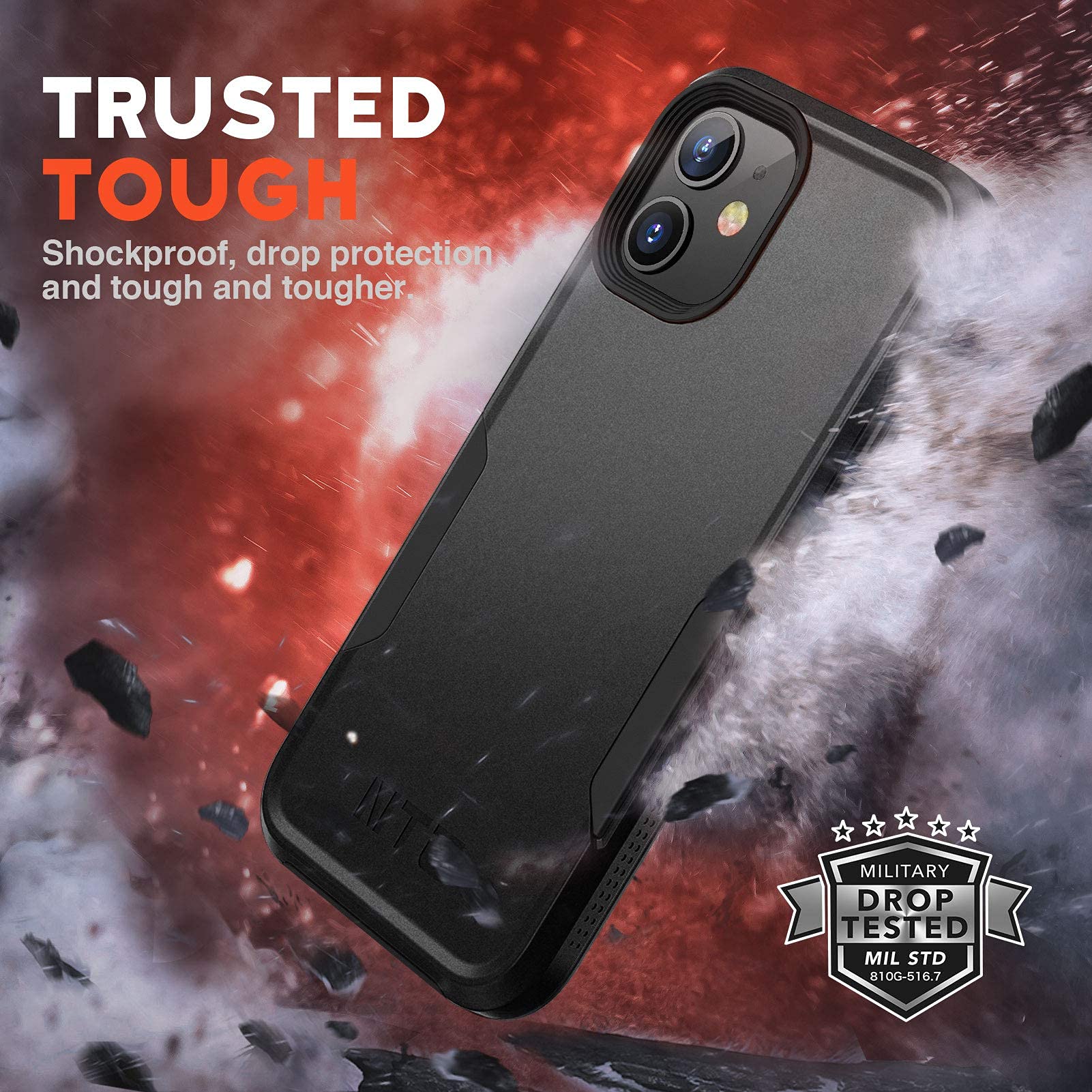 NTG[2023 New Designed for iPhone 11 Case, Heavy-Duty Tough Rugged Lightweight Slim Shockproof Protective Case for iPhone 11 6.1 Inch, Dim Grey
