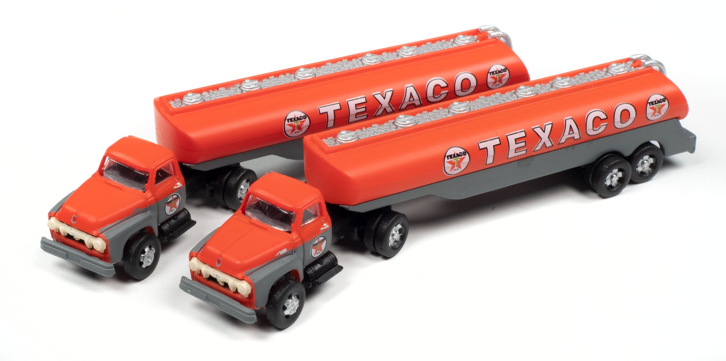 Mini Metals AW Auto World Classic Metal Works 1954 Ford Tractor w/Tanker Trailer (Texaco) (2-Pack) 1:160 N Scale, Orange
