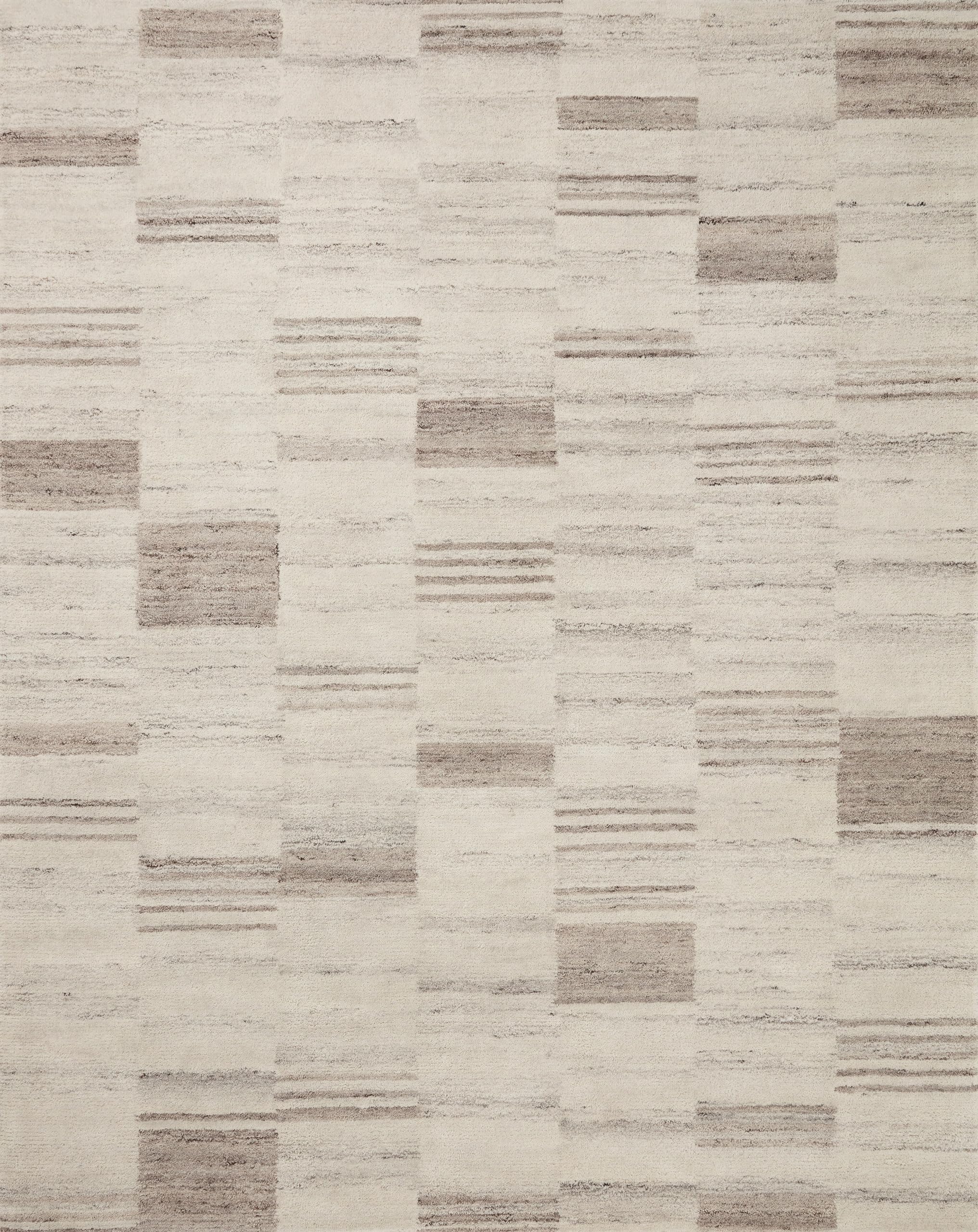 Loloi Amber Lewis x Loloi Rocky Collection ROC-01 Ivory / Silver, 9'-3" x 13', Area Rug