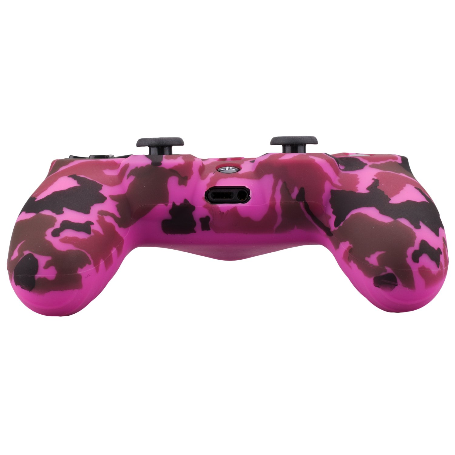 MXRC Silicone Rubber Cover Skin case Anti-Slip Water Transfer Customize Camouflage for PS4/SLIM/PRO Controller x 1(Dark Pink)