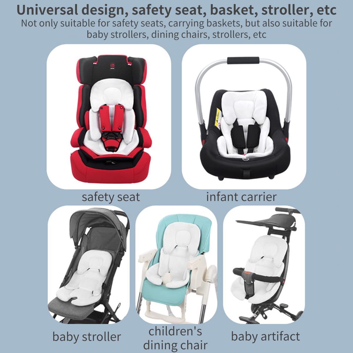 ZOBRO Baby Support Cushion Pillow Cozy Sleeping Head and Body Support Mat Car Seat Support Pillow for Stroller Car Seat High Chair,Black