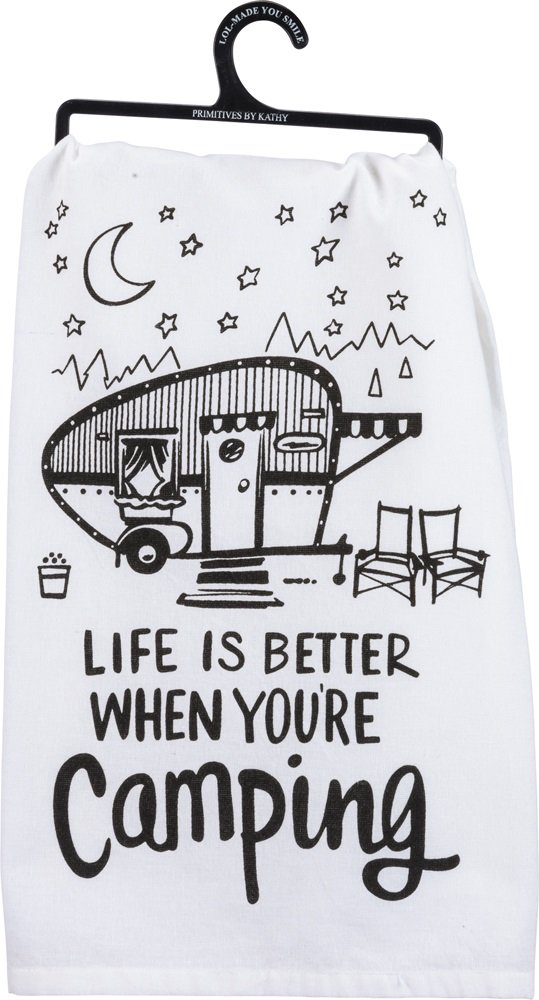 Primitives by Kathy Camper Towel Bundle - Happy Campers and Life is Better