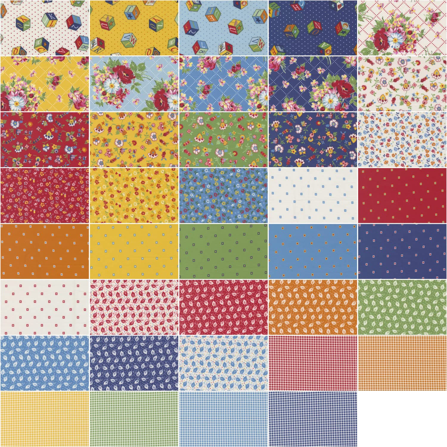 Moda Fabrics Picture Perfect Charm Pack by American Jane; 42-5'' Precut Fabric Quilt Squares