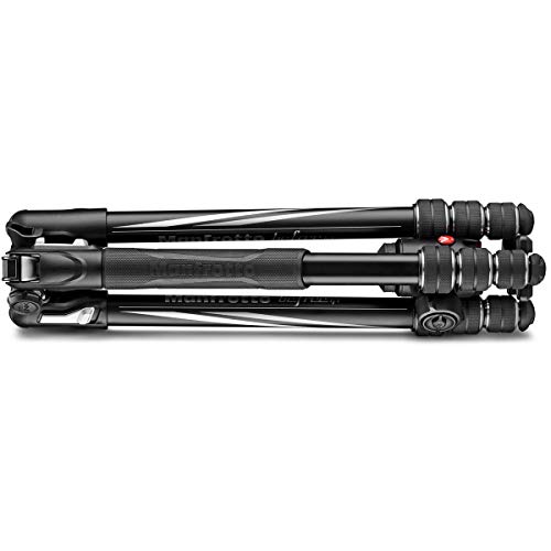 Manfrotto Befree GT 4-Section Aluminum Travel Tripod with 496 Center Ball Head, Black/Silver