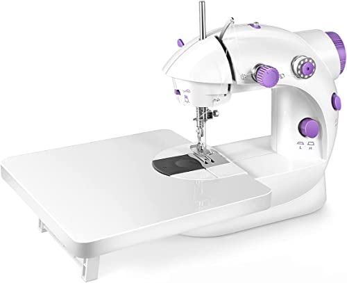 Mini Portable Sewing Machine with Extension Table and Light, Electric Handheld Sewing Machine with Upgraded, Adjustable 2-Speed Electric Sewing Machine Easy to Use for Kids,Beginners and DIY