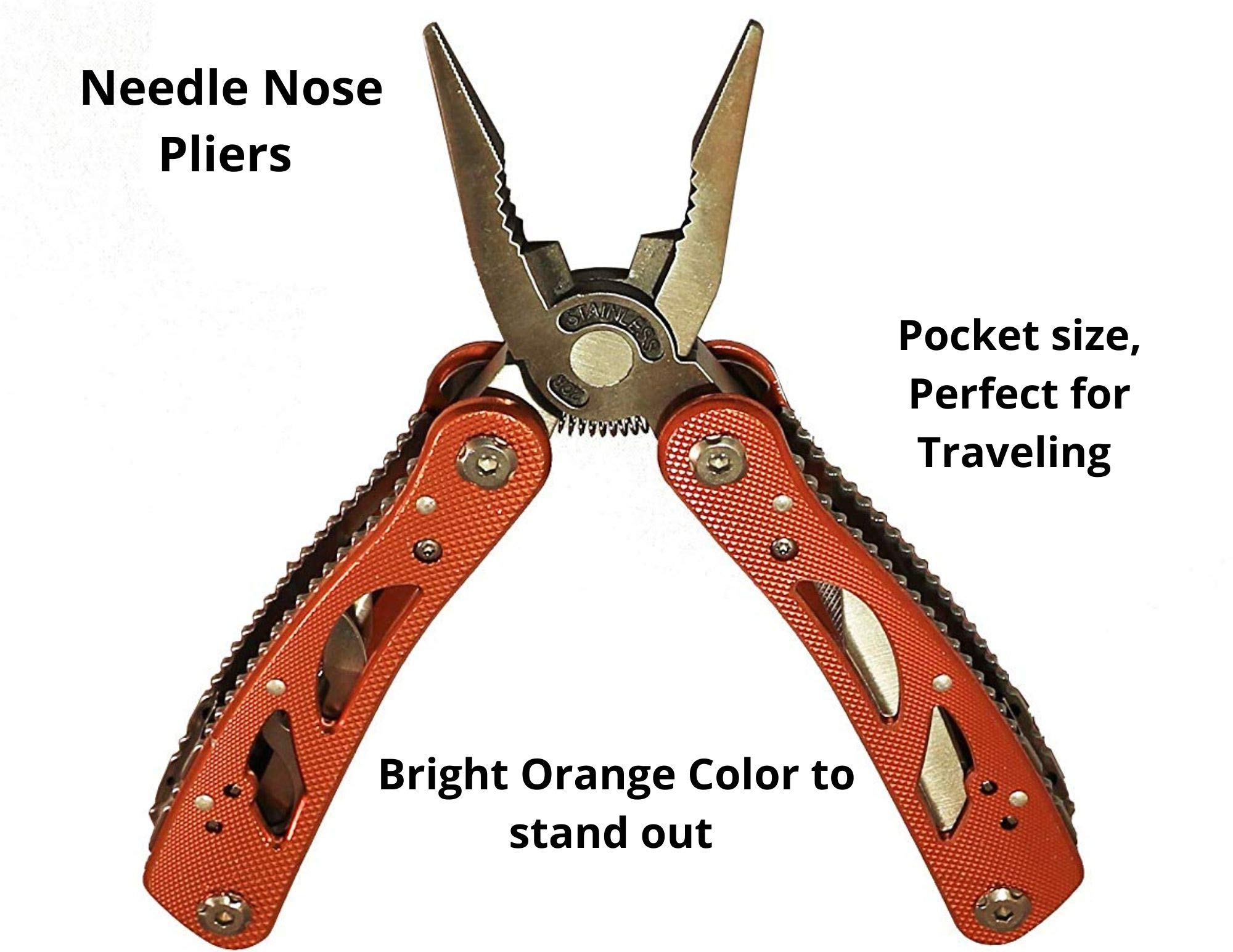 Multitool knife with sheath 15-in-1 Portable Pocket Multifunctional heavy duty, Folding Saw, Wire Cutter, Pliers, Sheath Multipurpose, Survival, Camping, Hunting, Car Set, tools, survival gear