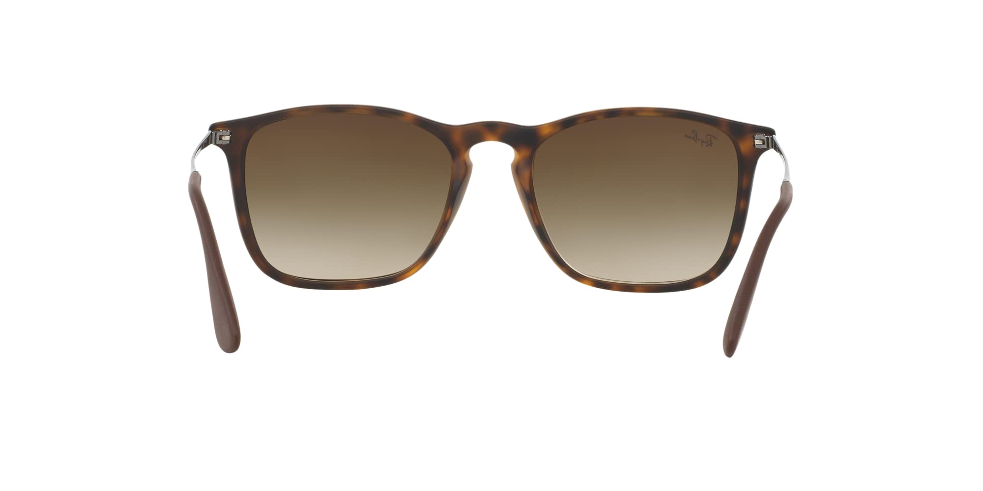 Ray-Ban RB4187 Chris Square Sunglasses + Vision Group Accessories Bundle (Rubber Havana/Brown Gradient Dark Brown (856/13))