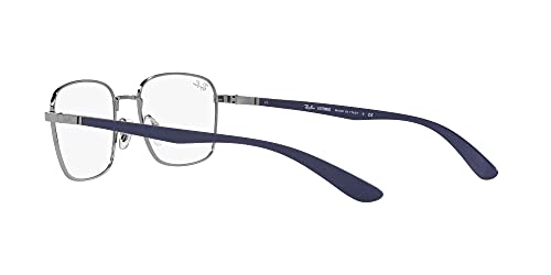 Ray-Ban RX6478 Rectangular Prescription Eyewear Frames, Gunmetal/Demo Lens, 51 mm