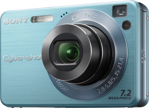 Sony Cybershot DSCW120/L 7.2MP Digital Camera with 4x Optical Zoom with Super Steady Shot (Blue)