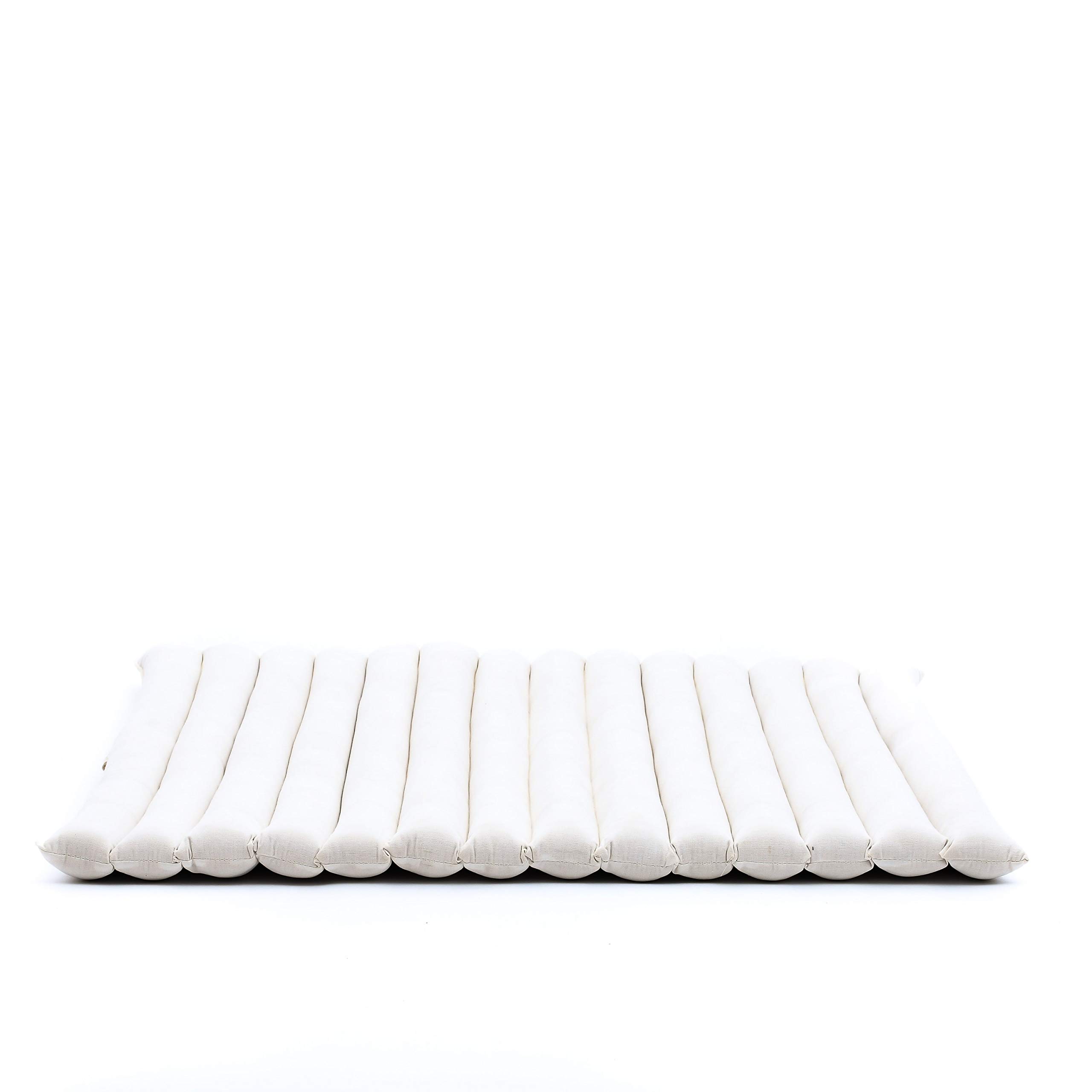 Leewadee Zabuton Seating Cushion β Square Floor Seat for Meditation Exercises, Light Yoga Mat Filled with Kapok, 28 x 28 inches, Ecru