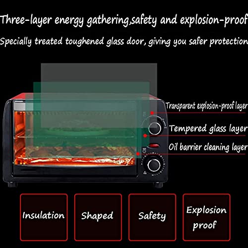 Multi Function Electric Oven,Household 12L Air Fryer Mini Chicken Oven, High Temperature Baking Mini Cake Oven with Bakeware and Rack Red (Red) (Red)