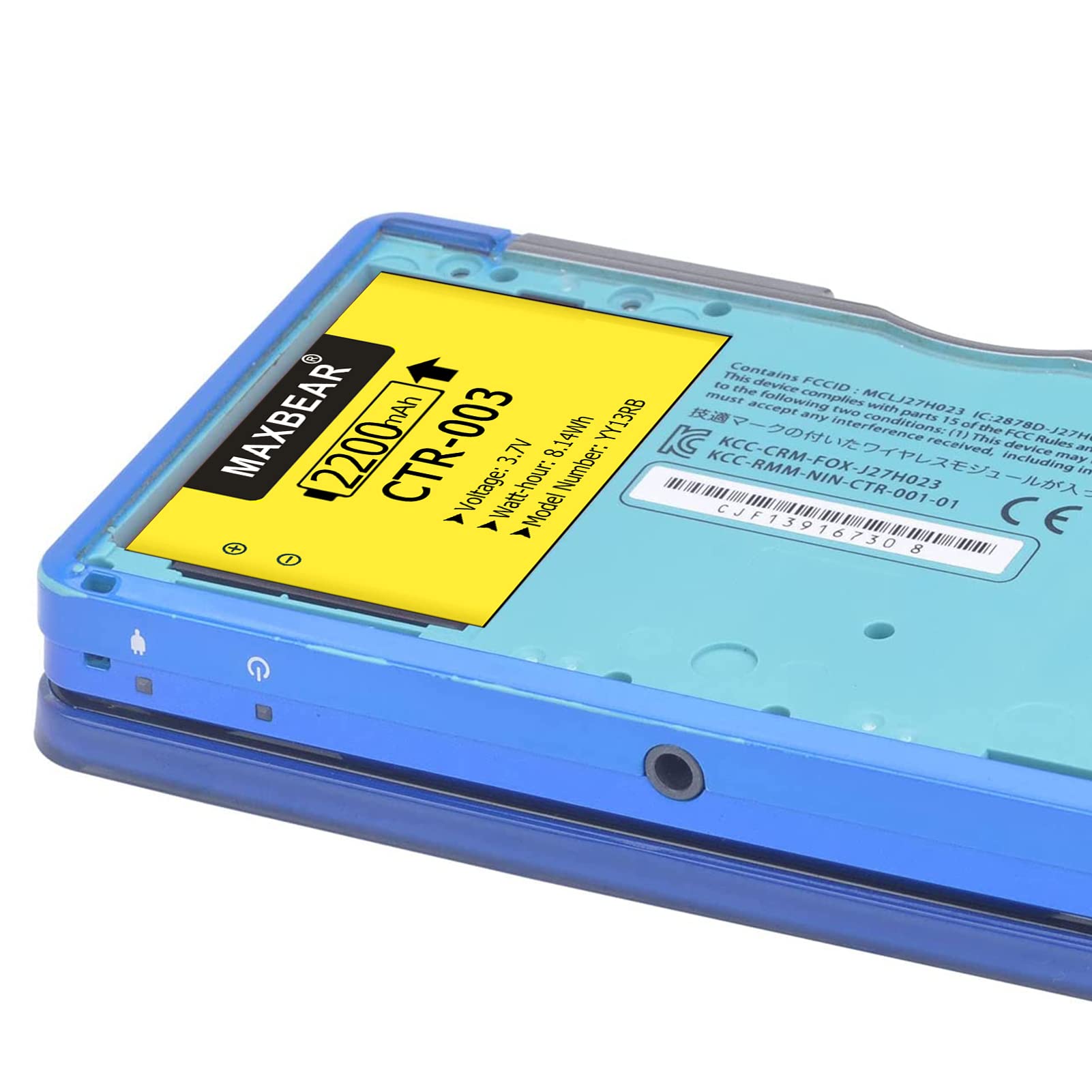 MAXBEAR CTR-003 Battery, (Upgraded) 2200mAh Li-ion New 0 Cycle Internal Replacement Battery for 3DS New 2DS XL 2DS Game Console with Repair Tool Kit
