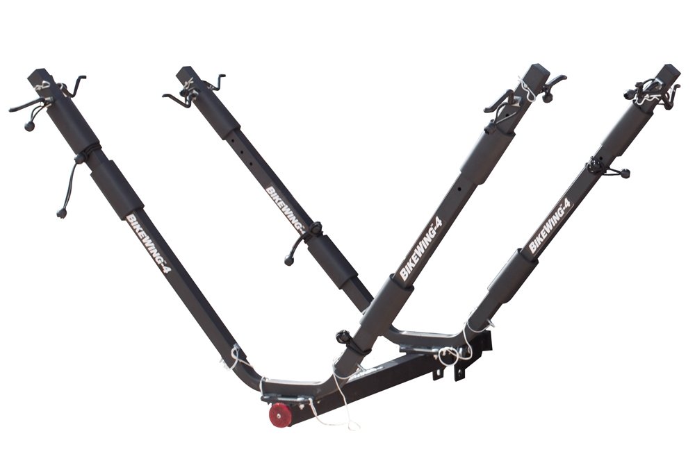 Let's Go Aero BBR253 BikeWing Hitch Rack (4 Tilt Up Four Bike (BBR253)), Black