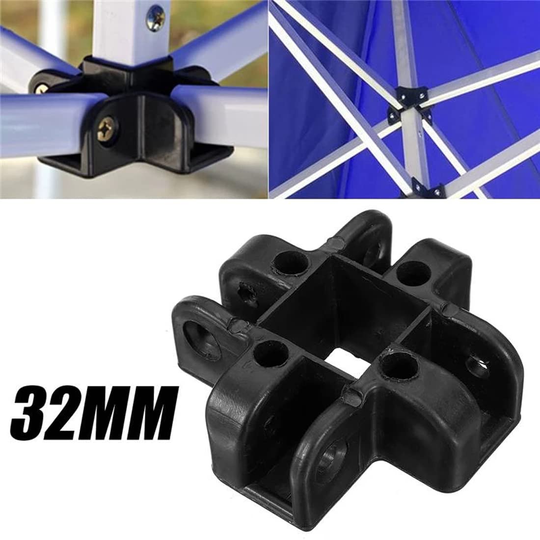 RAYWIND Black Middle Upside Tent Bracket Pop-Up Gazebo Replacement Connector Plastic Tent Spare Parts Tent Accessory Adjusting Block for Outdoor Camping Tent Accessories