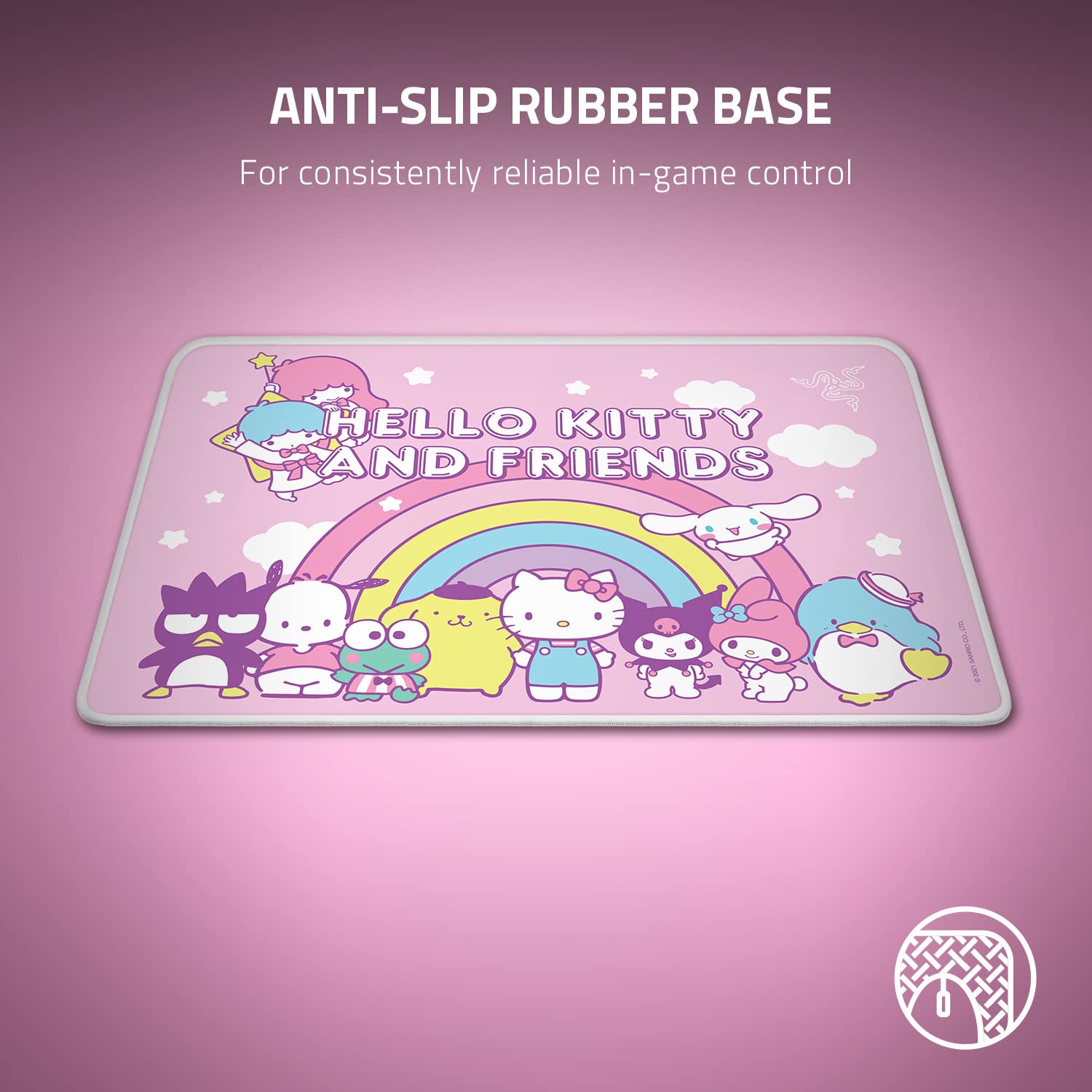 Razer DeathAdder Essential + Goliathus Medium Bundle: 6400 DPI Optical Sensor - 5 Programmable Buttons - Mechanical Switches - Smooth Gaming Mat - Anti-Slip Rubber Base - Hello Kitty & Friends Edition