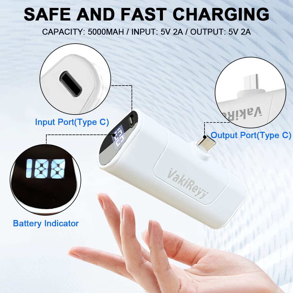 VakiReyy 5000mAh Battery Pack for Oculus Quest 2 Accessories and 10FT Oculus Quest 2 Link Cable