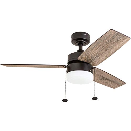 Prominence Home 51015 Reston Farmhouse Ceiling Fan, 42", Bronze (Renewed)