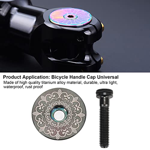 Shanrya Headset Top Antirust Ultralight Totem Black Bike Headset Top Strong Compression Resistance for Road Bike