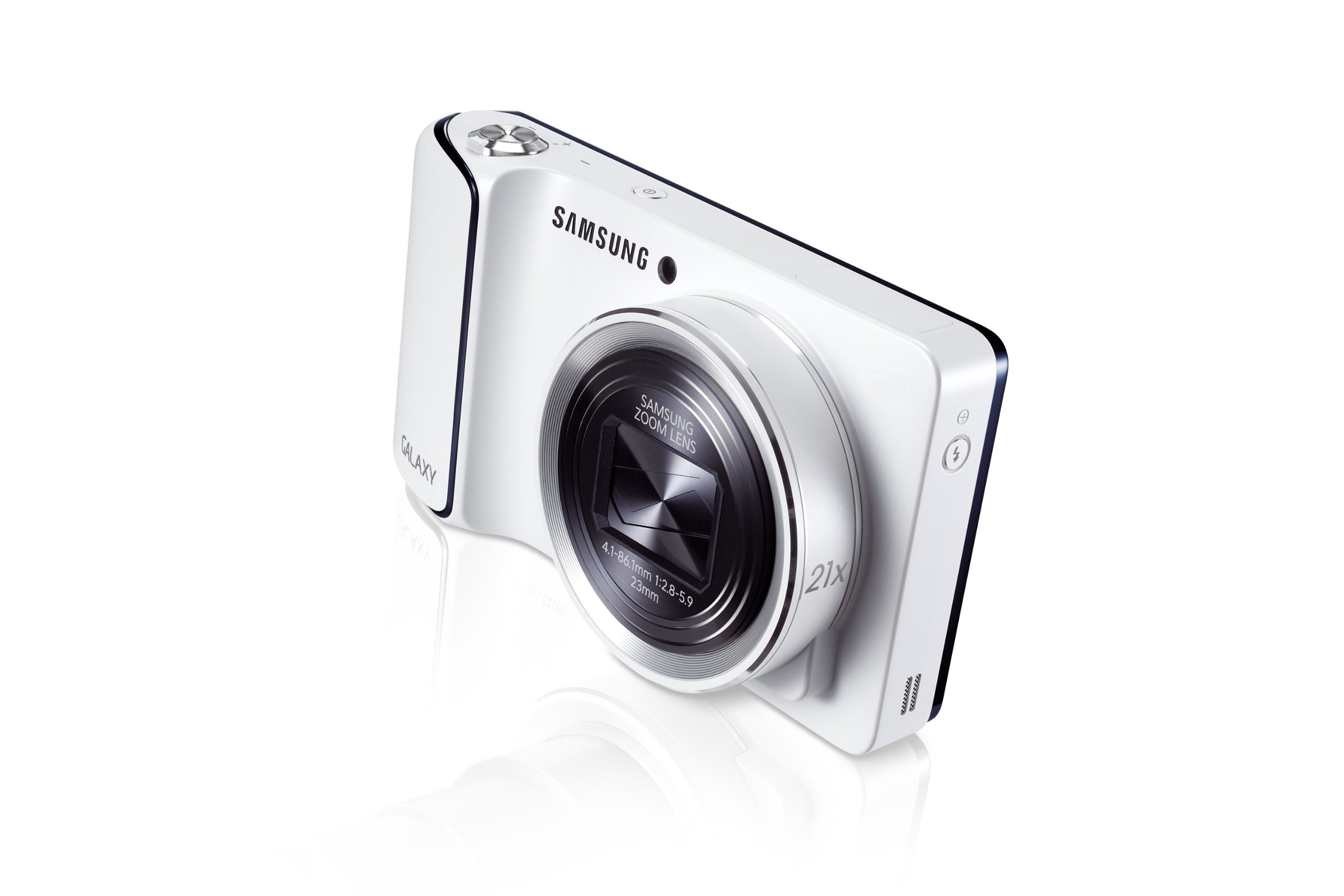 Samsung Galaxy Camera with Android Jelly Bean v4.1.2 OS, 16.3MP CMOS with 21x Optical Zoom and 4.8" Touch Screen LCD, WiFi (White) (OLD MODEL)