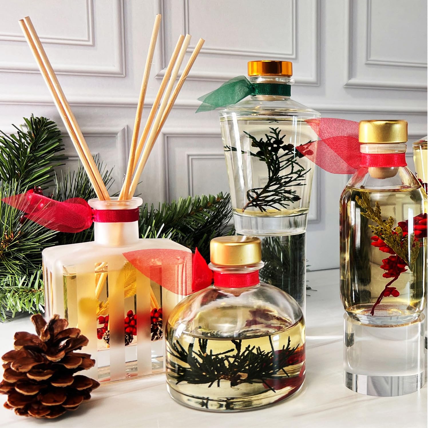 LOVSPA Coconut & Eucalyptus Reed Diffuser Oil Set - Scented Stick Room Freshener - Creamy Coconut, Eucalyptus, Mint, Tonka, Vanilla Sugar - Made in The USA
