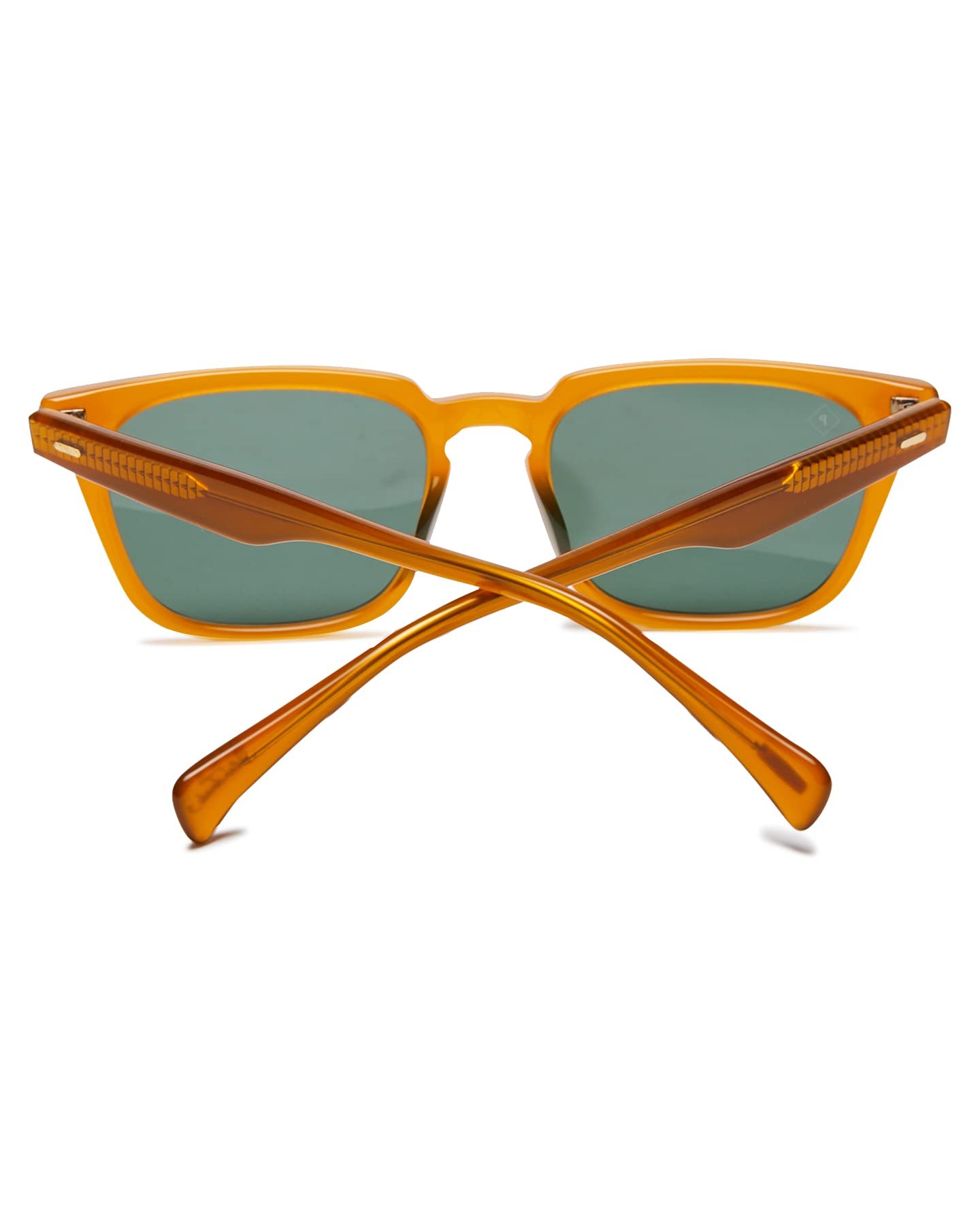 RAEN Eyewear - Hirsch - Polarized Mens Trendy Square Sunglasses, Honey Frame with Green Lens, UV Protection (Size 52 MM)