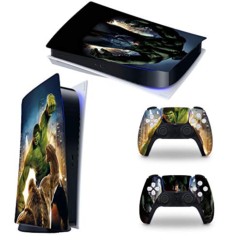 Playstation 5 Digital Edition Skin Set – Green Giant People - HD Printing Vinyl Skin Cover Protective for PS5 Digital Edition Console and 2 PS5 Digital Edition Controller