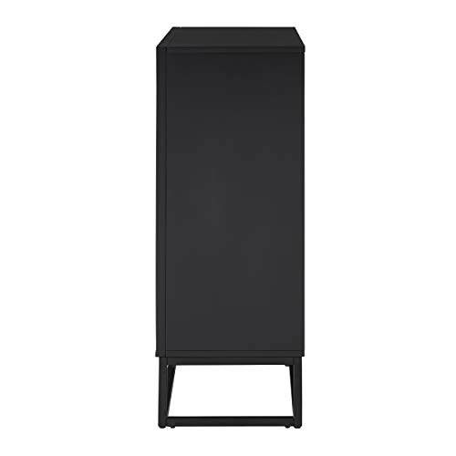 SEI Furniture Frescan Color Changing Electric Fireplace, Black